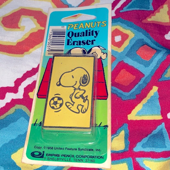 Office | Vintage Peanuts Quality Snoopy Eraser Empire Pencil Corp 1958 ...